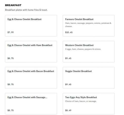 Hometown Deli menu in Fishkill, New York, USA