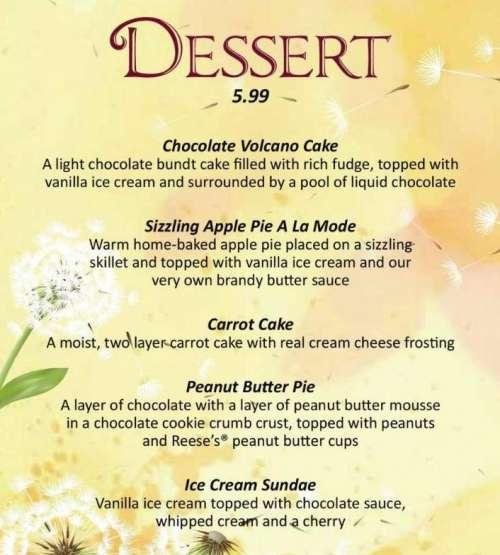 Dandelions Restaurant menu in Williamsville, New York, USA