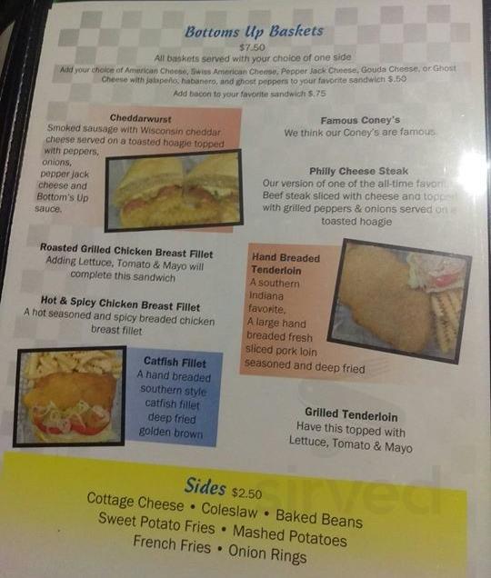 Bottom's Up menus in Vincennes, Indiana, United States