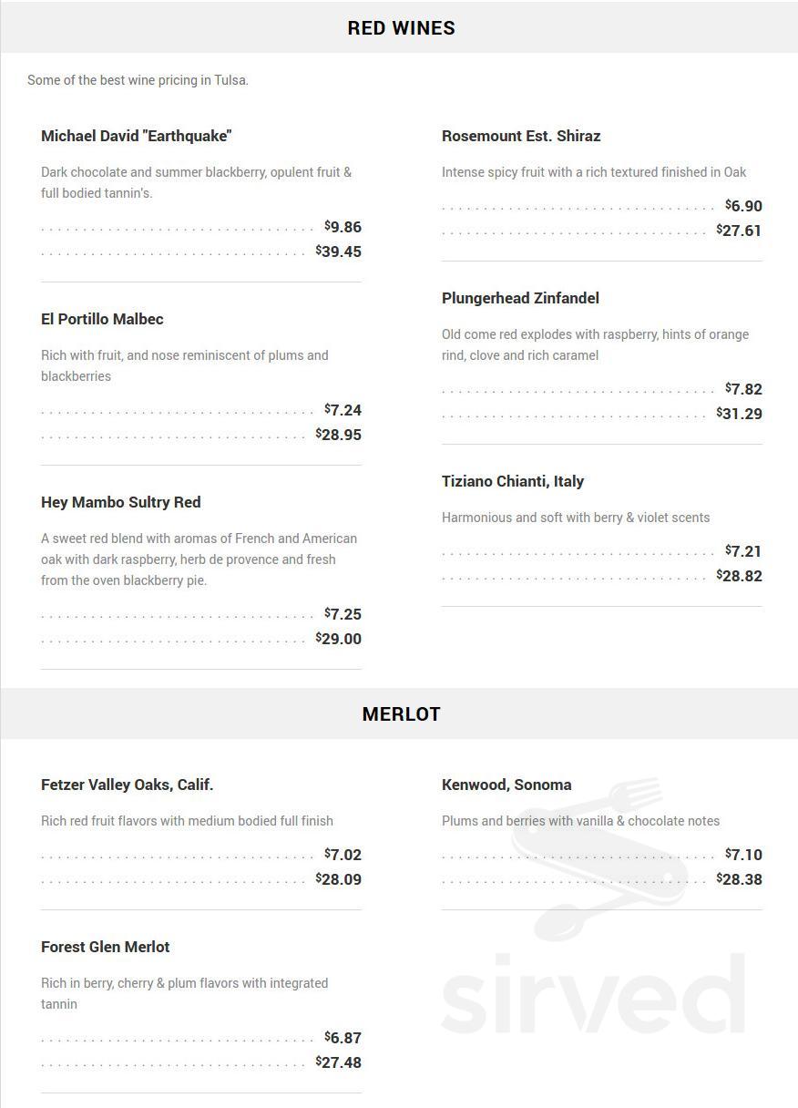 Menu for Molly's Landing in Catoosa, OK | Sirved
