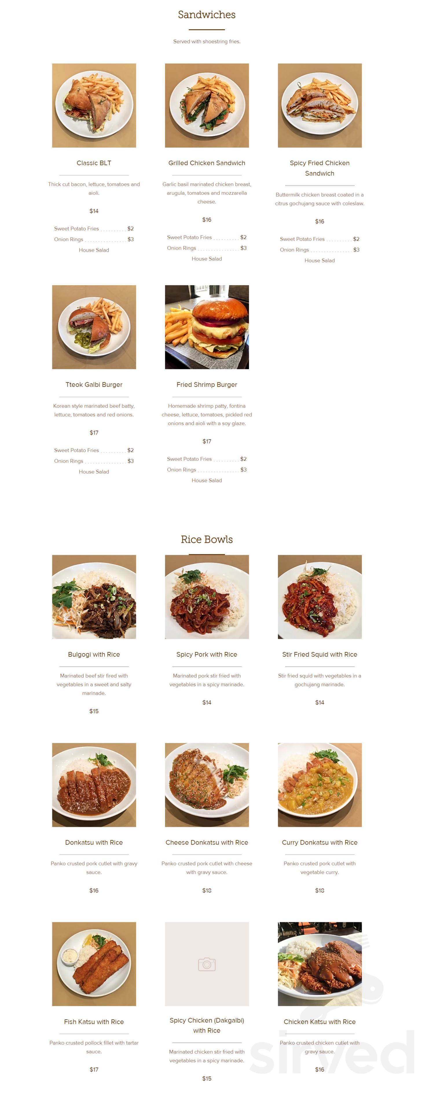 The Sweet Sap menu in Queens, New York, USA