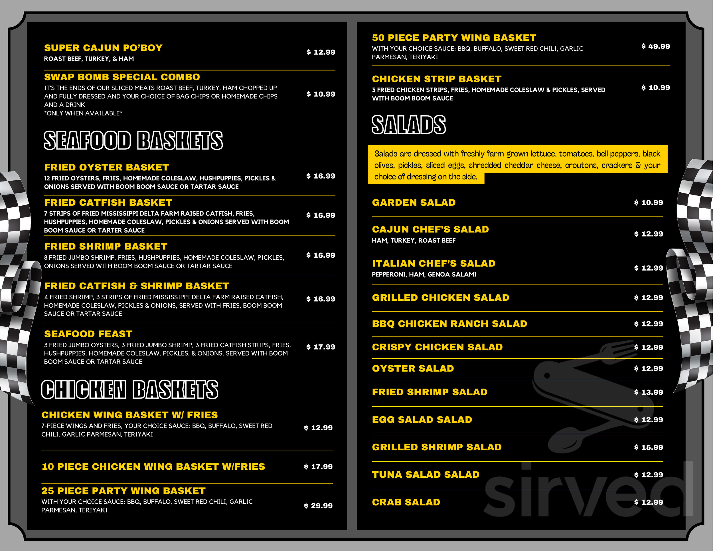 Po Boy Express Menu In Pineville Louisiana USA Po Boy Express Menu In Pineville Louisiana USA