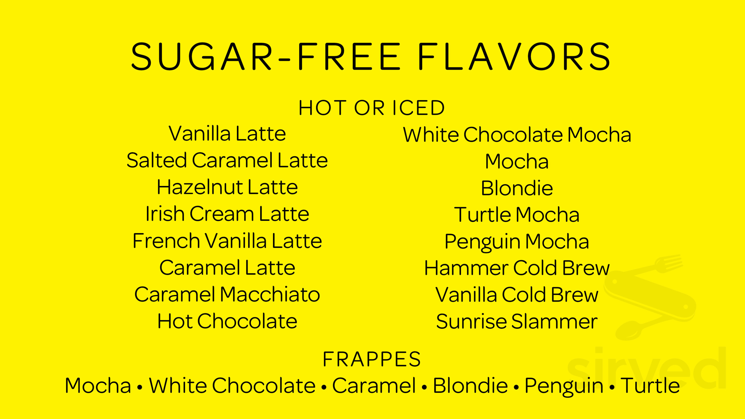 Yellowhammer Coffee menu in Semmes, Alabama, USA