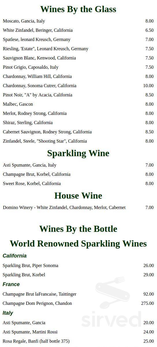 Menu for Jim's Steak House in Peoria, IL | Sirved