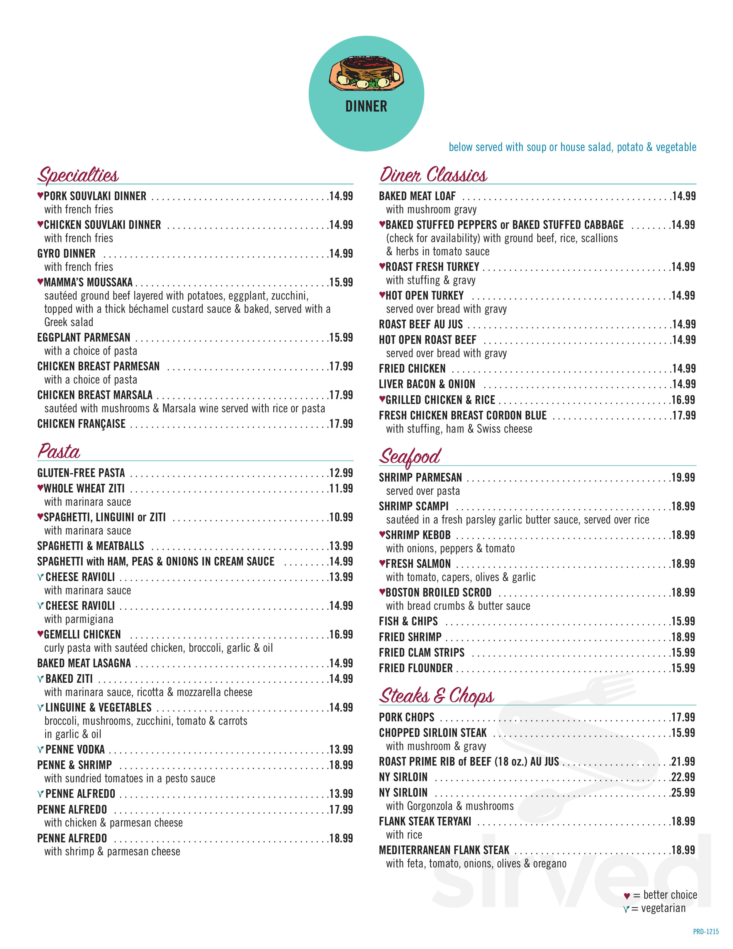 Post Road Diner menus in Norwalk, Connecticut, United States