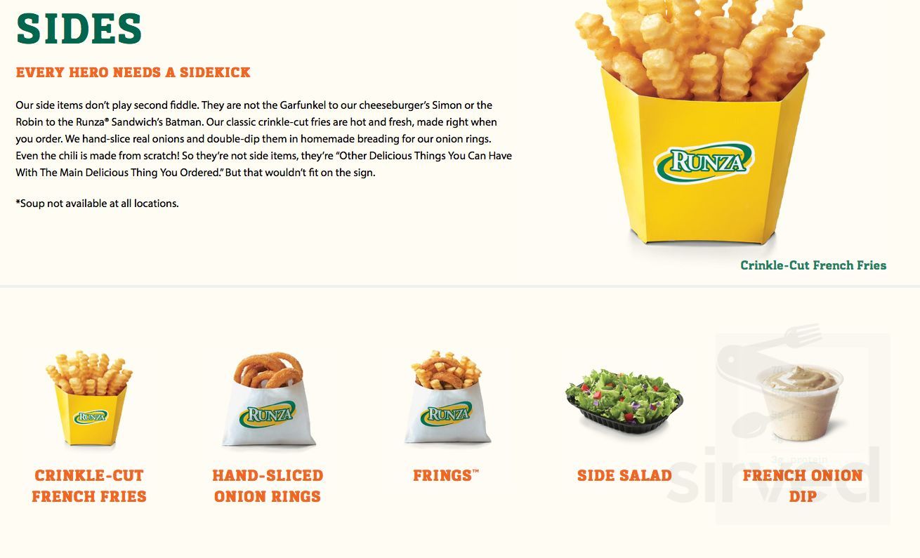 Menu - Omaha NE's Runza Restaurant | Sirved