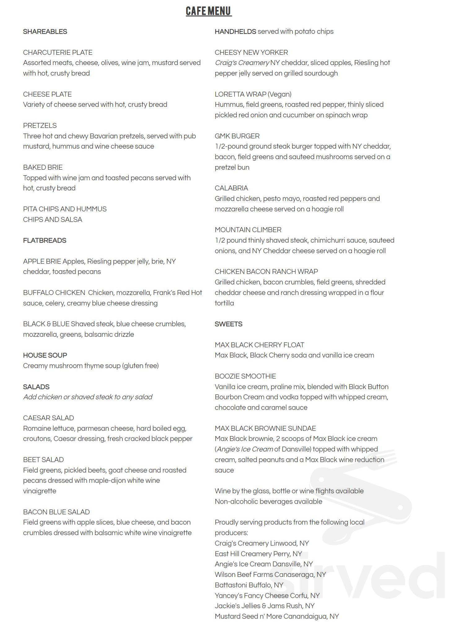 Deer Run Winery menus in Geneseo, New York, United States