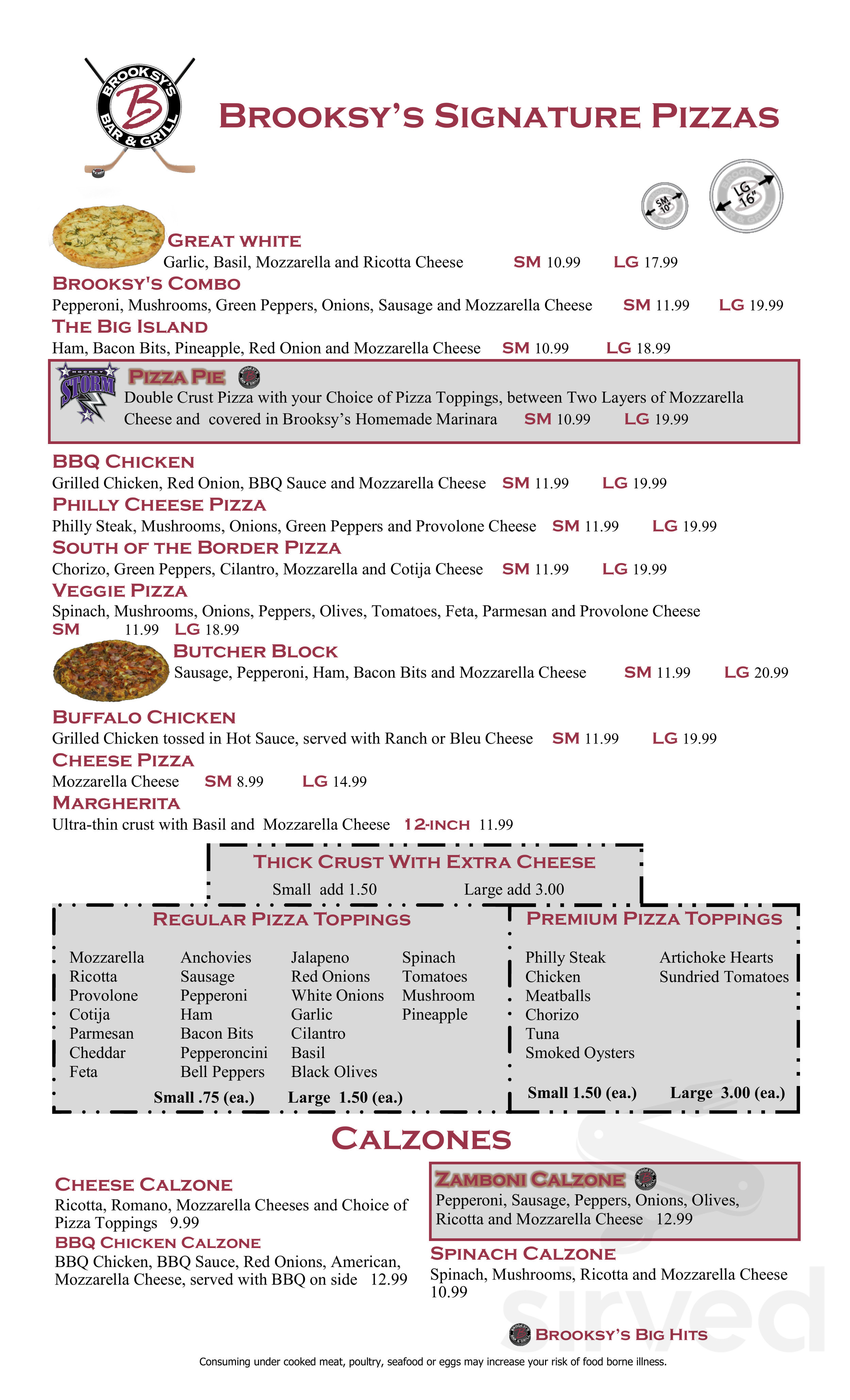 Brooksy's menus in Las Vegas, Nevada, United States