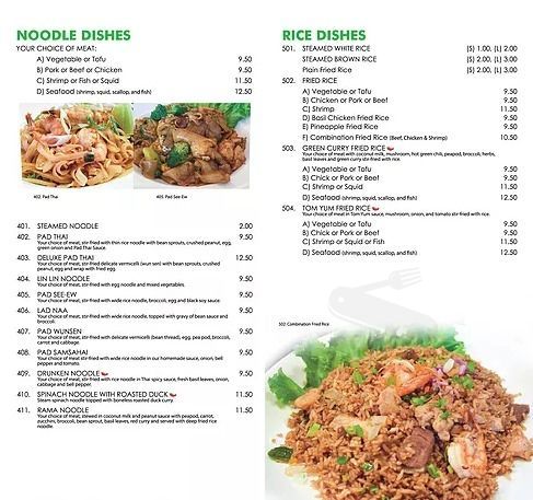 Thai 55 Restaurant menu in Chicago, Illinois, USA