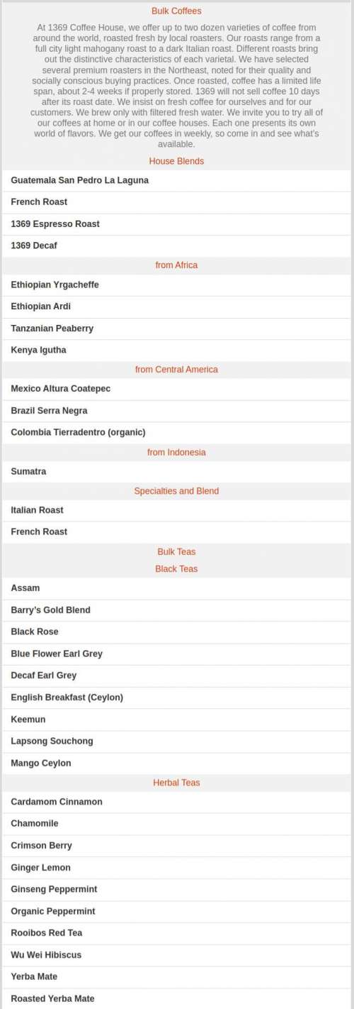 Twelve menu in Tyler, Texas, USA