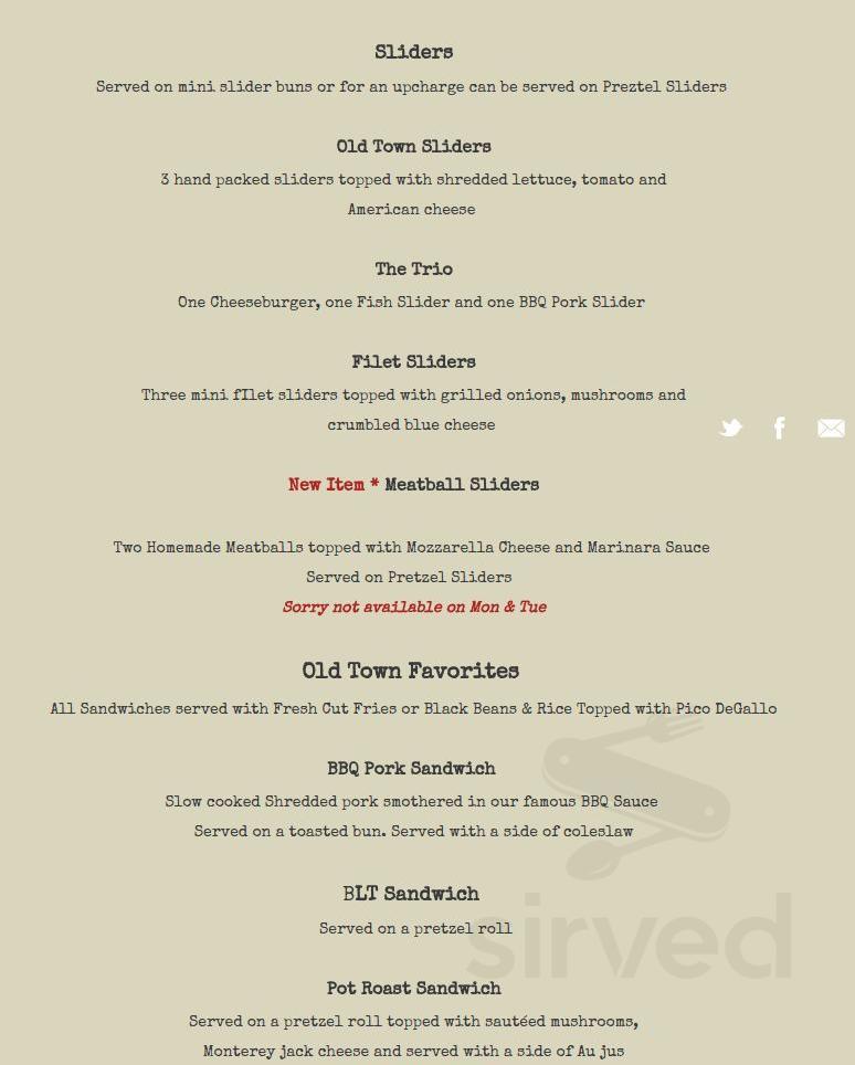 Rooster's Barn & Grill menu in Bloomingdale, Illinois, USA