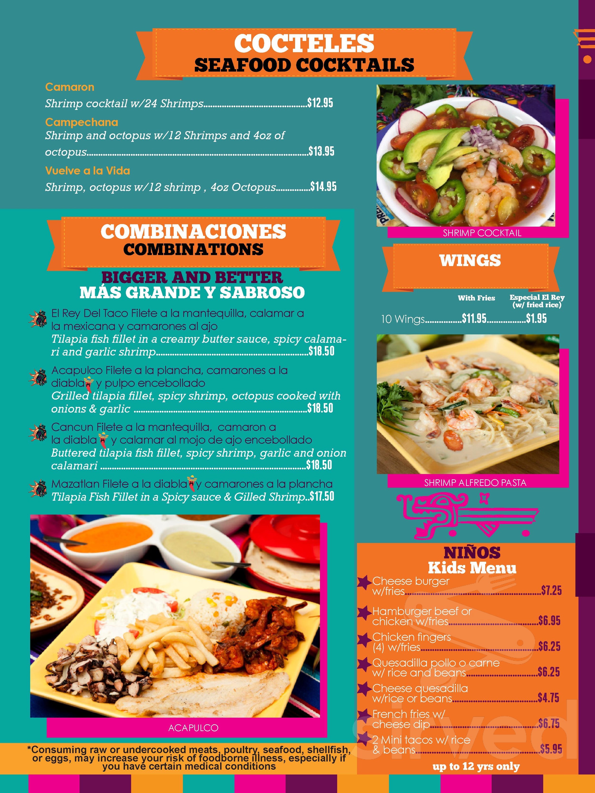 Menu - Doraville GA's El Rey Del Taco | Sirved