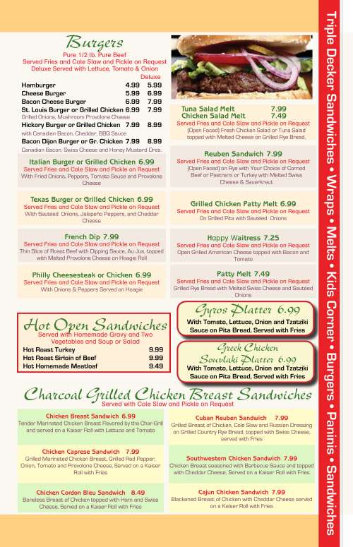 Route 40 Diner menu in Bear, Delaware, USA