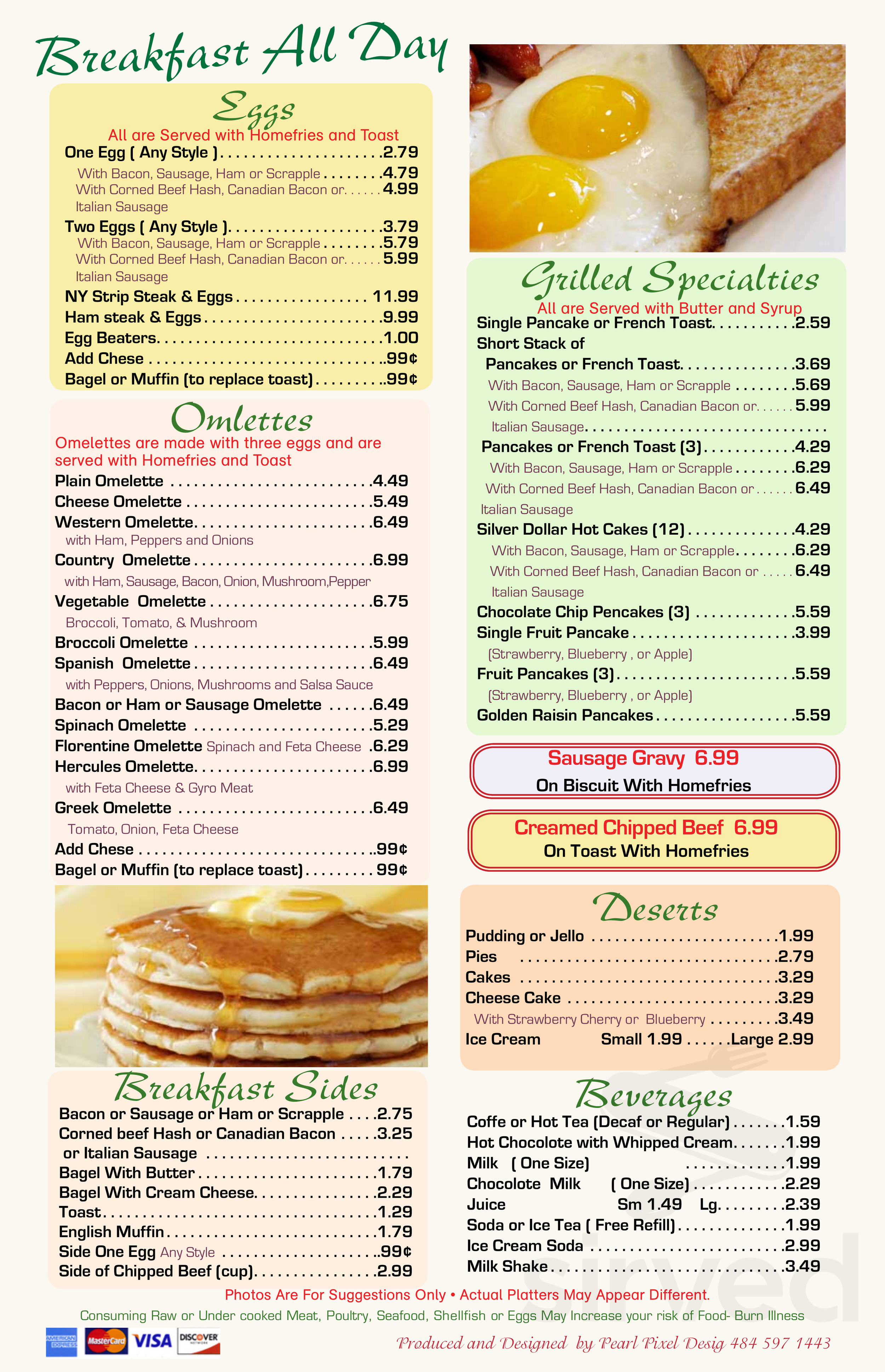 Route 40 Diner menus in Bear, Delaware, United States
