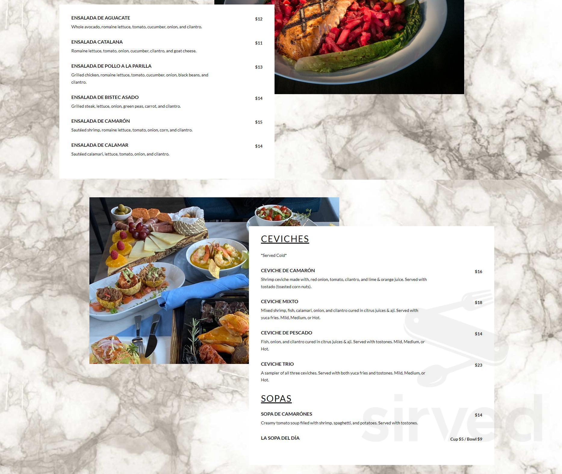 Menu - Stratford CT's CIBUS dos | Sirved