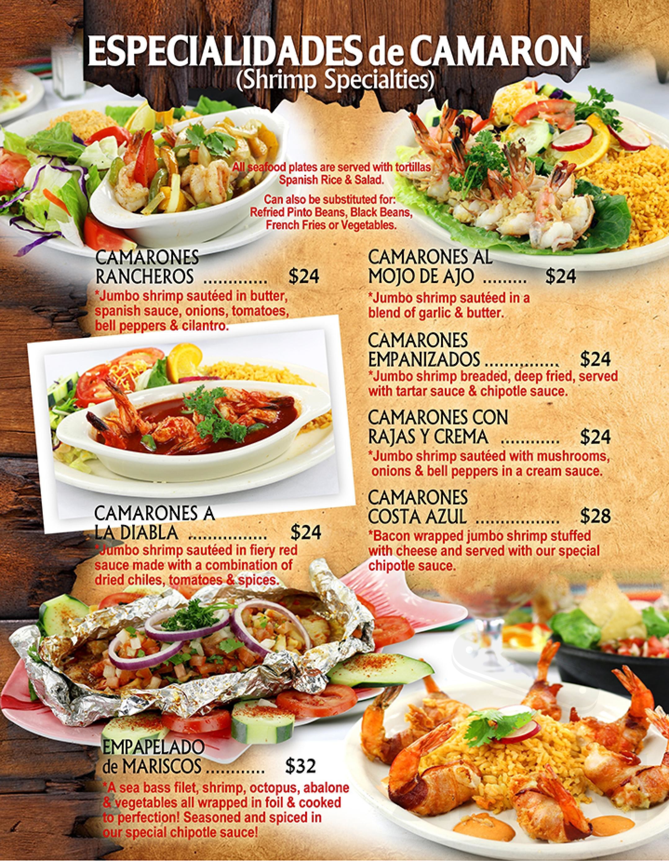 Fiesta Martin Mexican Grill menu in Inglewood, California, USA
