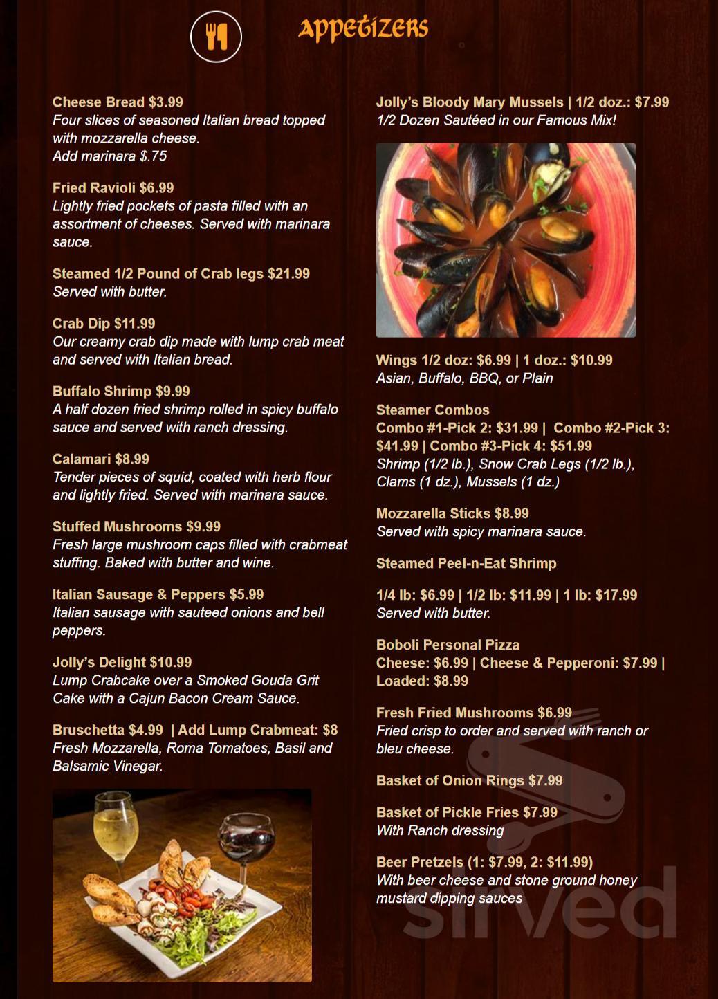 The Jolly Roger Restaurant menu in Kill Devil Hills, North Carolina, USA