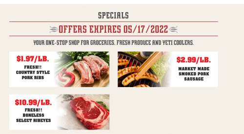Granzin's Meat Market menu in New Braunfels, Texas, USA