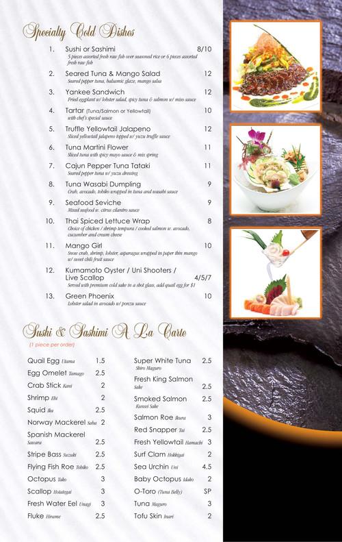 Mizu Sushi menu in Hyde Park, New York, USA