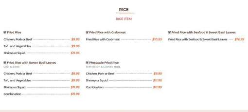 Menu for Ocha Classic Restaurant in Los Angeles, CA | Sirved
