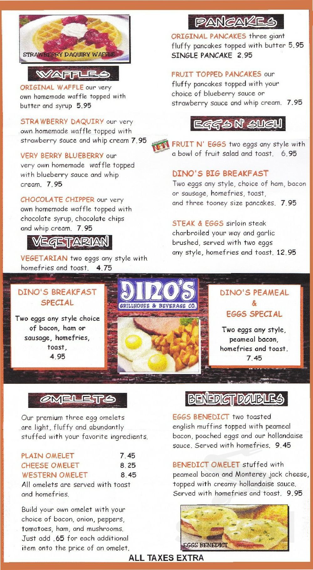 Dino's Grillhouse menus in Ingersoll, Ontario, Canada