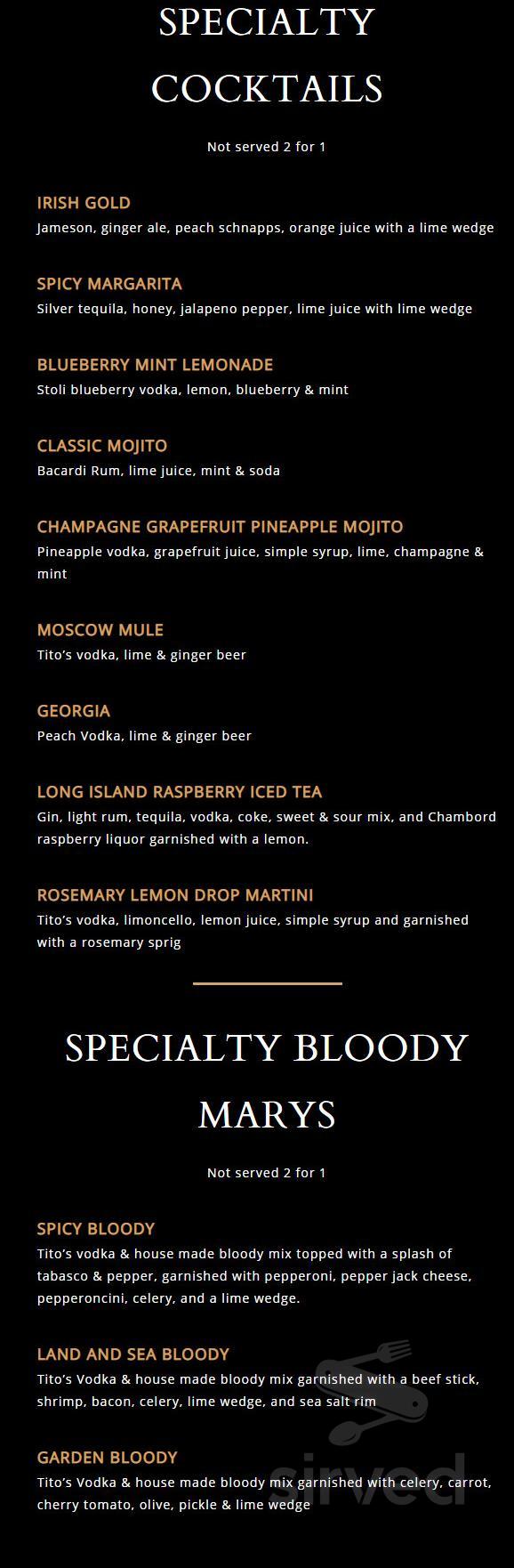 McCoys Copper Pint menu in Shakopee, Minnesota, USA