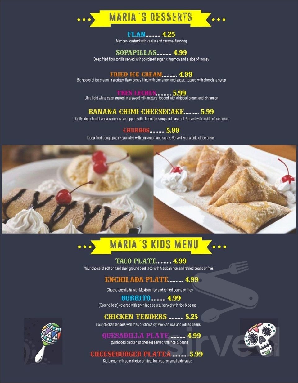 Maria's Cocina Mexicana menu in Sulphur, Louisiana, USA