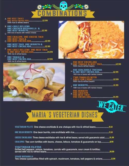 Maria's Cocina Mexicana menu in Sulphur, Louisiana, USA