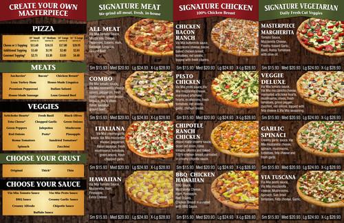 VIA MIA PIZZA menu in Morgan Hill, California, USA