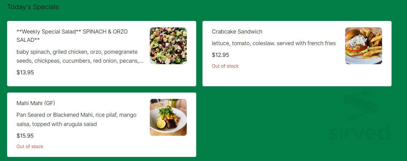 Ram Cafe menu in Howell Township, New Jersey, USA