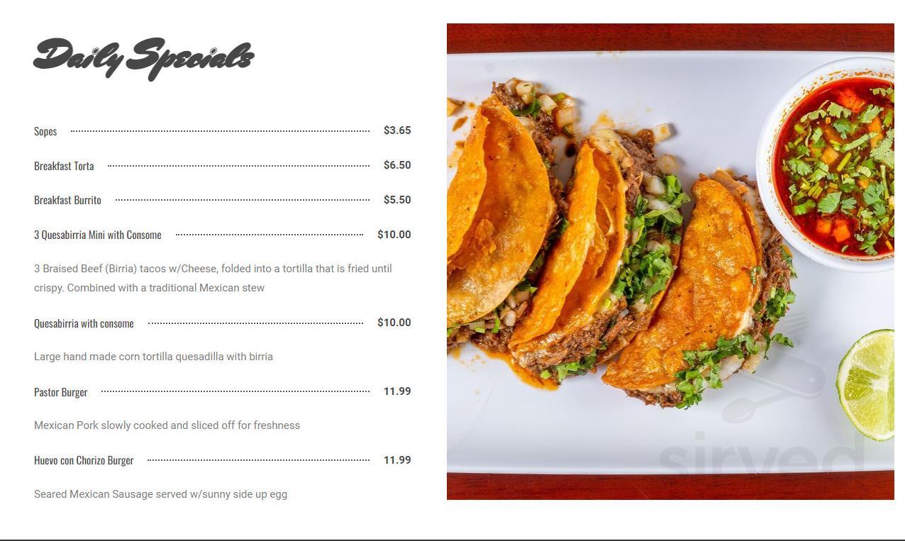 Tacos Jerez menu in Rolling Meadows, Illinois, USA