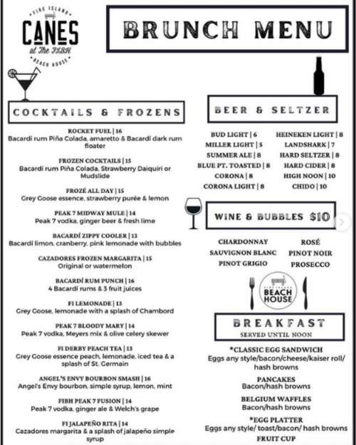 Fire Island Beach House menu in Ocean Bay Park, New York, USA