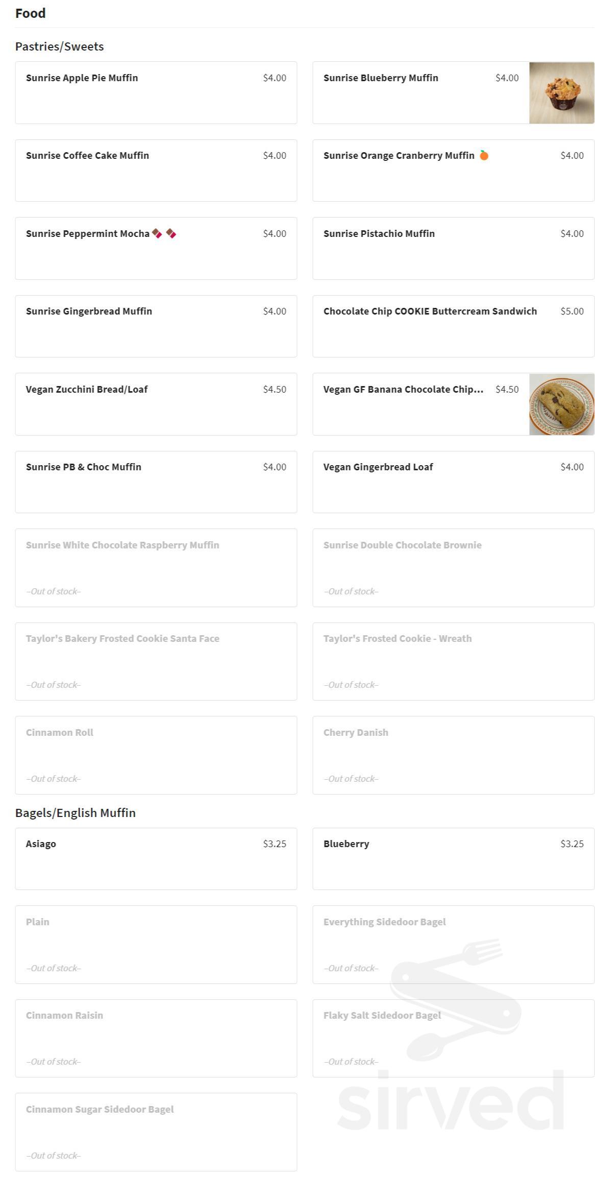 Noble Coffee & Tea Company menu in Noblesville, Indiana, USA