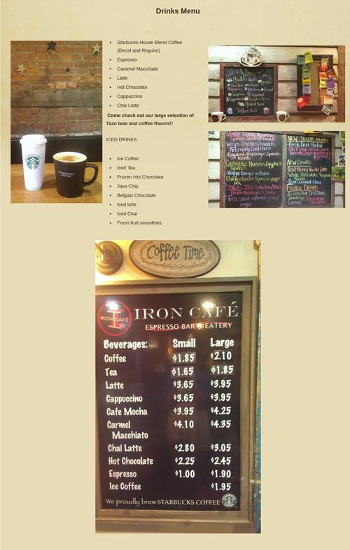 Iron Cafe menu in Montgomery, New York, USA
