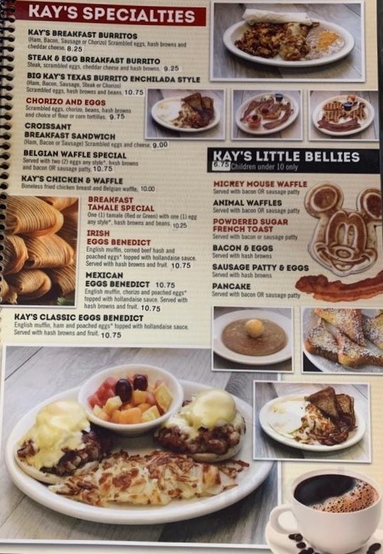 Menu - Phoenix AZ's Kay's Kafe | Sirved