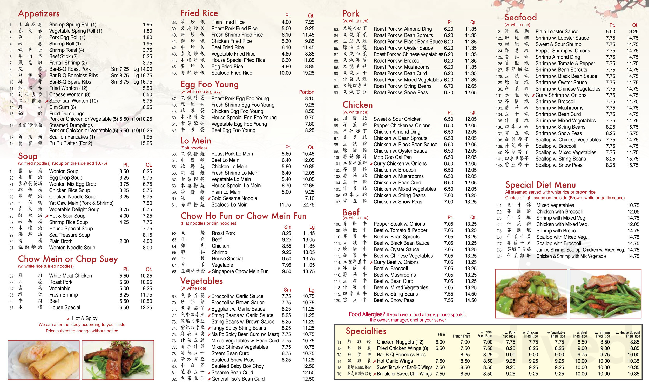Golden Express Chinese Kitchen menus in Melville, New York, United States