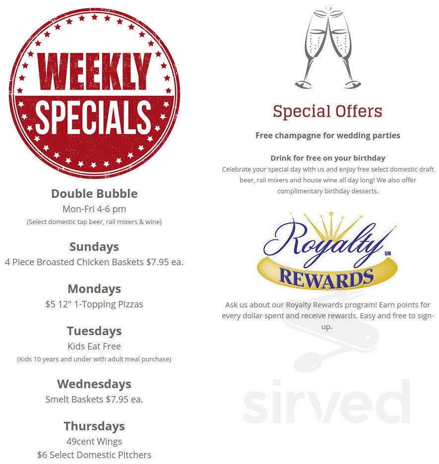 Menu for Time Out Sports Bar & Grill in Manitowoc, WI | Sirved