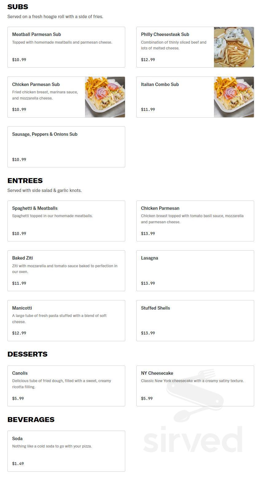 A1 Pizza Kitchen menu in Boynton Beach, Florida, USA