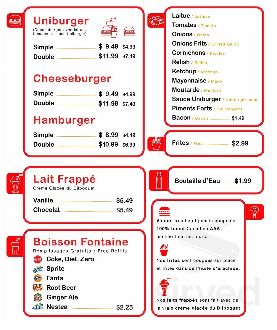 Uniburger in Montréal, Quebec, Canada