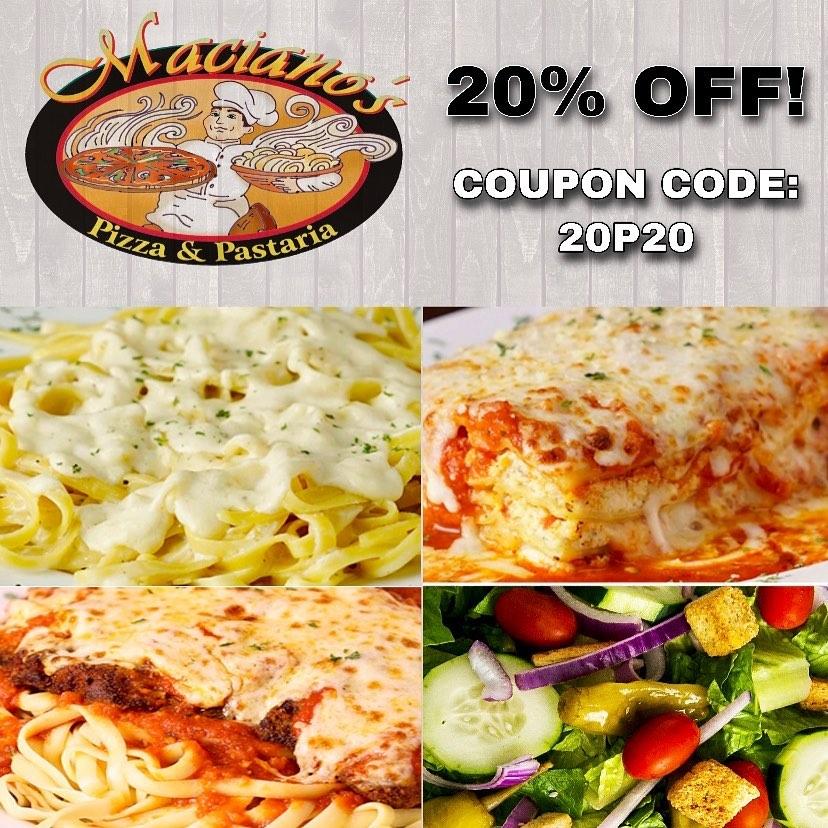 Maciano's Pizza & Pastaria menu in Shorewood, Illinois, USA