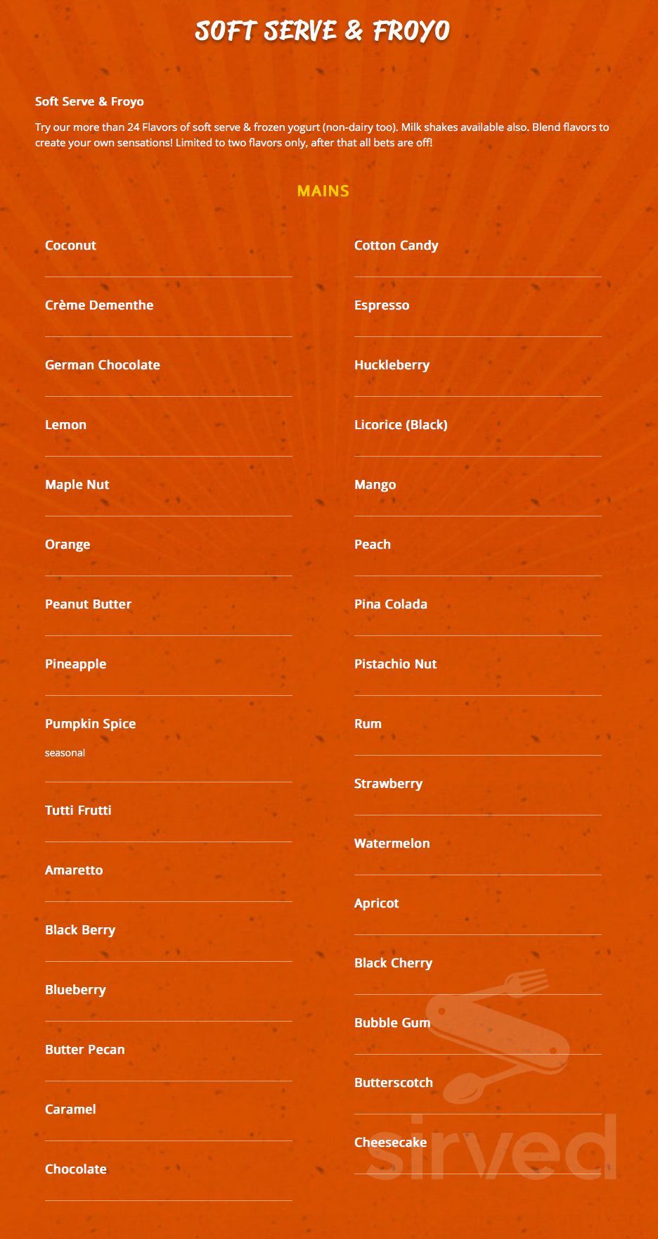 Menu - Manson WA's Green Dot Sub Shop | Sirved