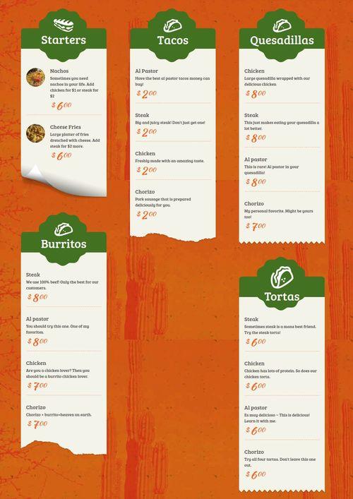 Tacos Diablos Truck menu in Aurora, Illinois, USA