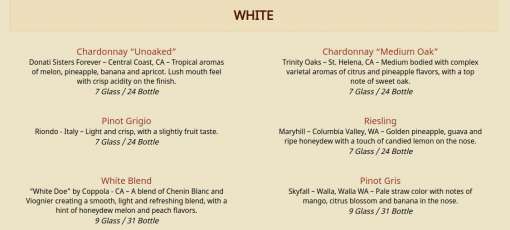Madrones Menu - Frederick, Maryland | Sirved