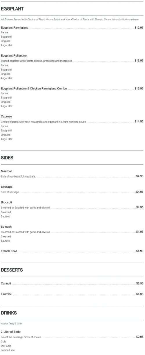 Michelangelo 301 Pizza menu in Parrish, Florida, USA