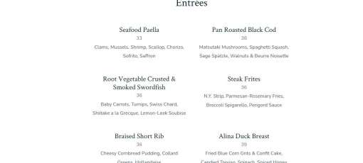 Menu for Ryland Inn Restaurant and Events in Whitehouse Station, NJ ...