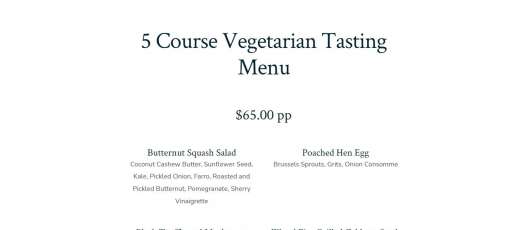 Menu for Ryland Inn Restaurant and Events in Whitehouse Station, NJ ...