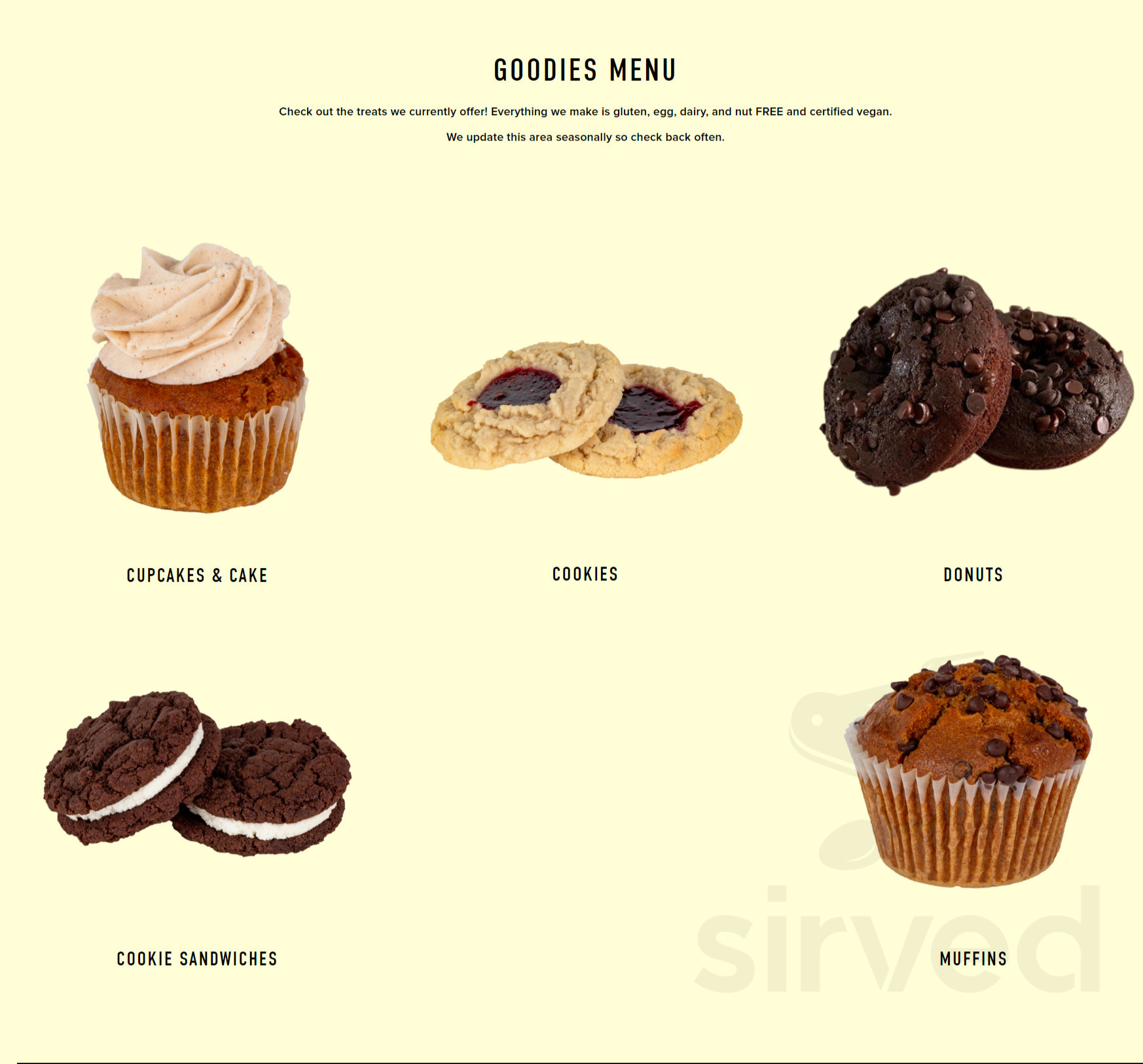 Chubby Bunny Bakery menu in Hamilton, Ohio, USA