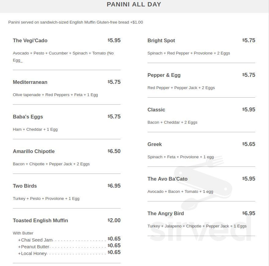 Conscious Cup Coffee Roasters menu in Barrington, Illinois, USA