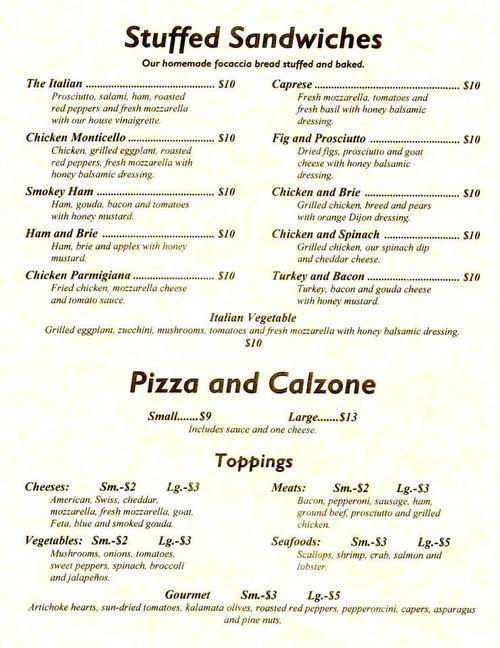 Rose Marie's menu in Bloomsburg, Pennsylvania, USA