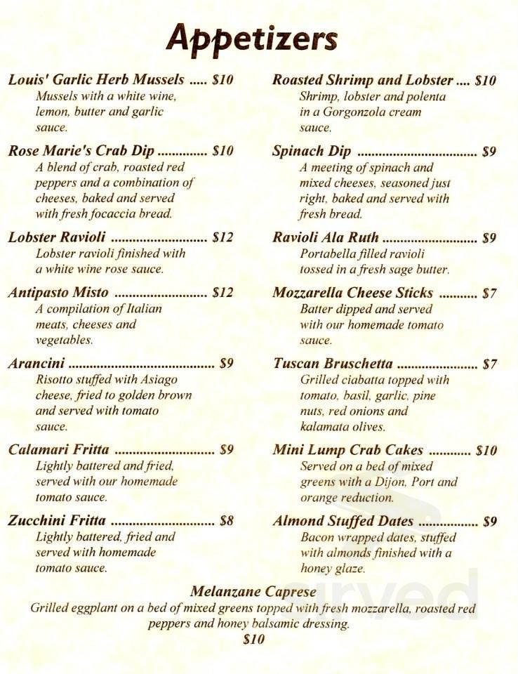 Rose Marie's menus in Bloomsburg, Pennsylvania, United States